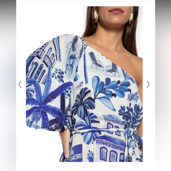 FARM Rio | Dresses | Farm Rio Sweet Rio One Shoulder Maxi Dress | Poshmark